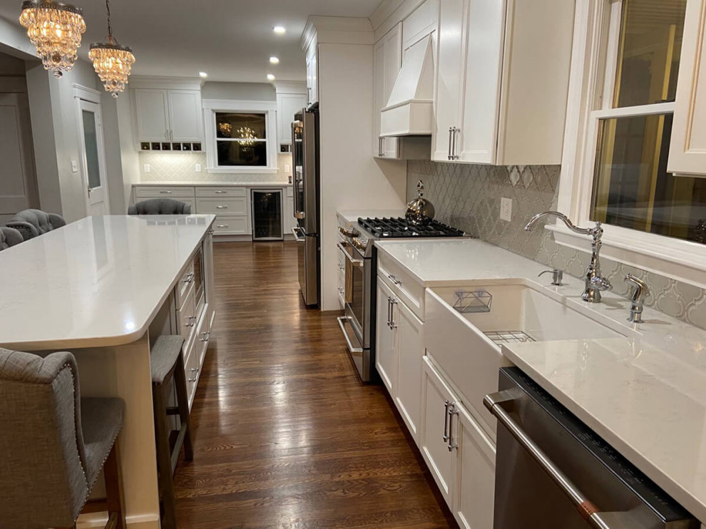 Quartz by Compac Unique Arabescato - Transitional - Kitchen - Boston ...