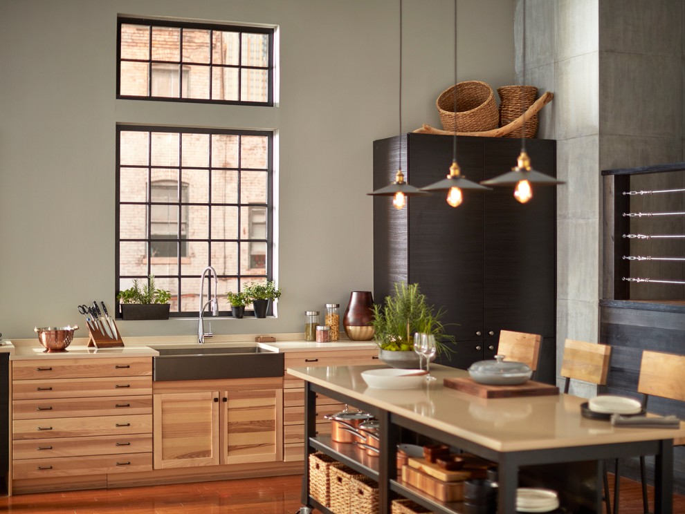 Quartz Luxe Single Bowl Farmhouse Sink with Perfect Drain, Chestnut ...