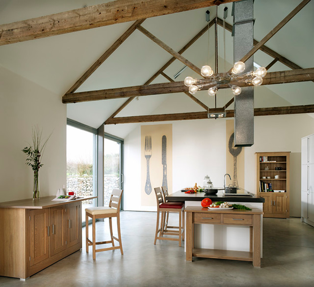 Quercus Solid Oak Breakfast Bar - Contemporary - Kitchen - London - by ...