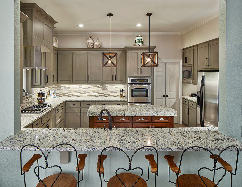 Raised kitchen bar top - Traditional - Kitchen - Dallas - by USI Design ...
