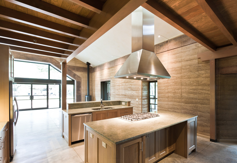 Rammed Earth Ranch - Kitchen - Austin - by Classic Constructors LP | Houzz