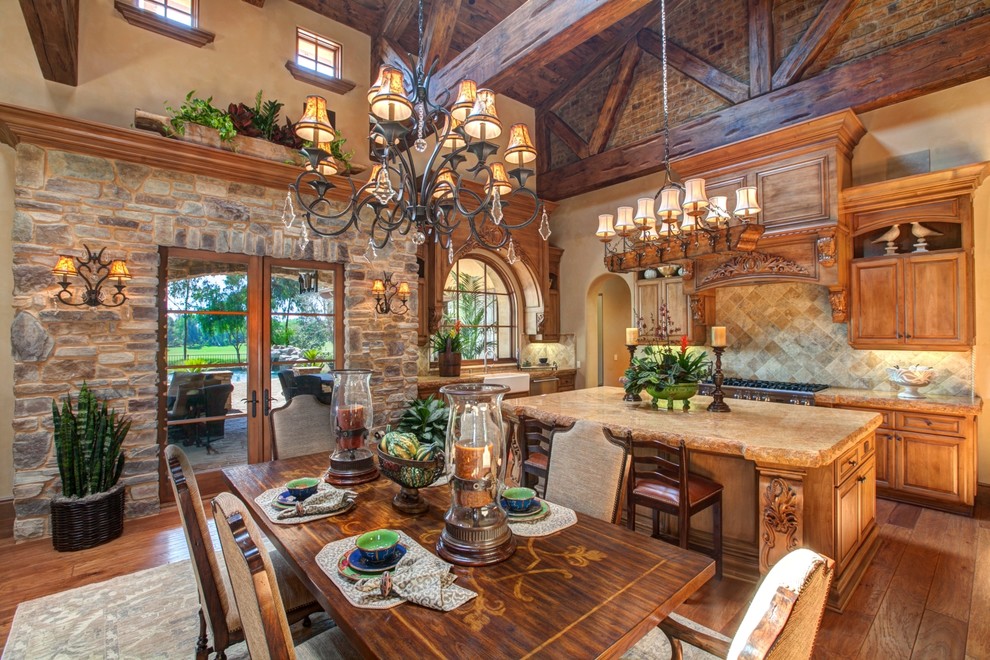 Ranch Santa Fe Kitchen and Dining Area Design - Traditional - Kitchen ...