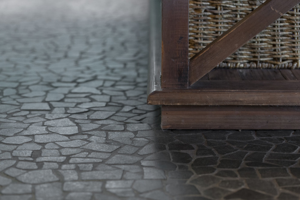 Random Slate Floor - Farmhouse Kitchen - Farmhouse - Kitchen - Detroit ...