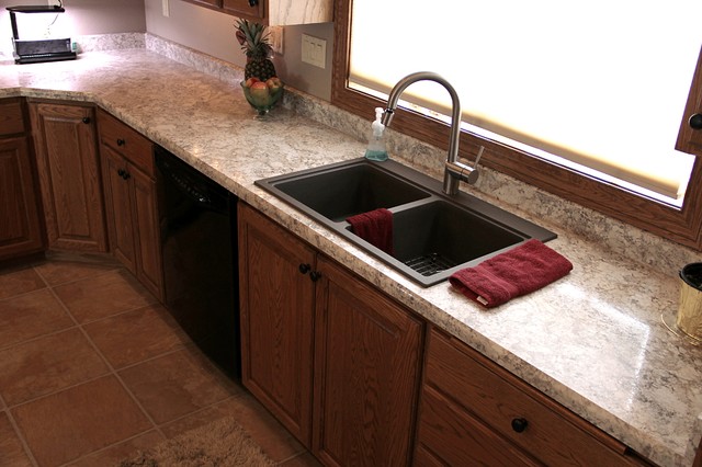 Realistic Granite Patterned Laminate Countertops in a Traditional Fargo ...