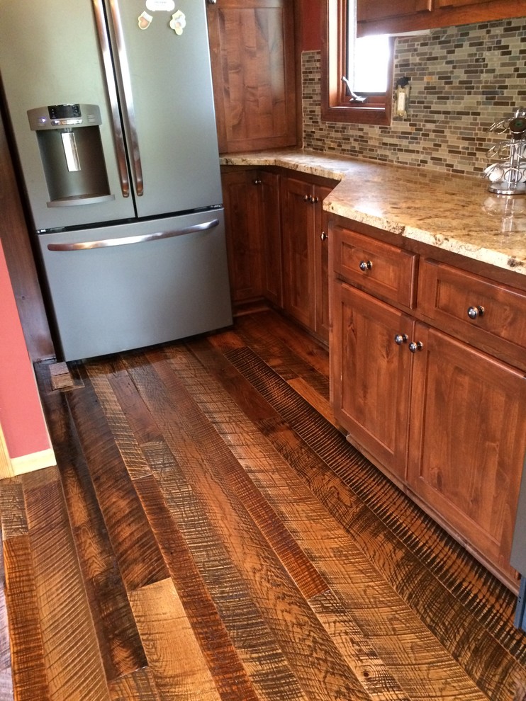 Reclaimed Barnwood floor - Rustic - Kitchen - by American Hardwood ...