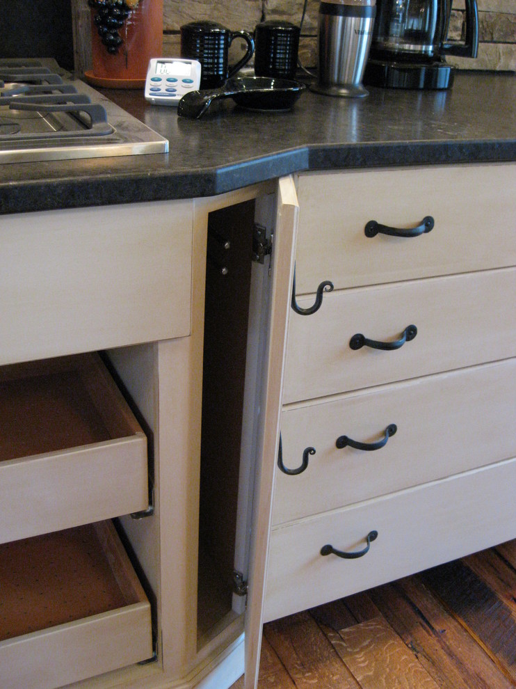 Reclaimed Beams & Repurposed Cabinets - Transitional - Kitchen - New ...