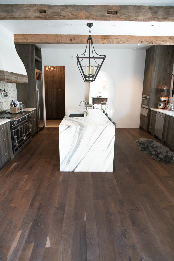 Reclaimed Beams With Post Oak - Kitchen - Austin - by Hardwood Design ...