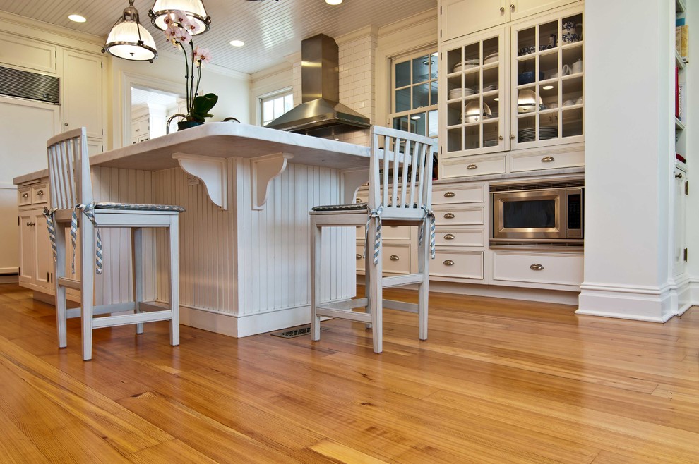 Reclaimed Heart Pine Flooring - Traditional - Kitchen - New York - by ...