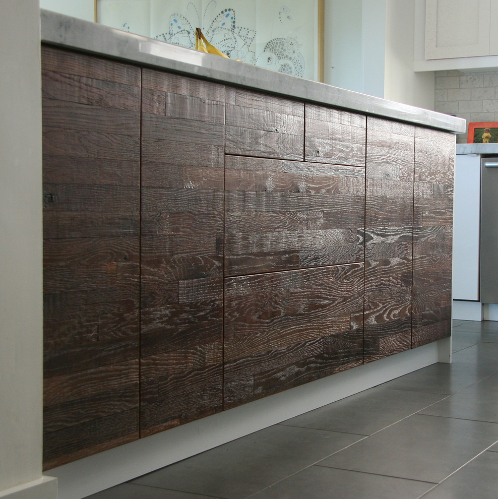 Reclaimed Lumber IKEA Kitchen - Rustic - Kitchen - Los Angeles - by ...