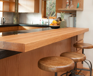 Reclaimed White Oak bar top - Eclectic - Kitchen - Sacramento - by ...