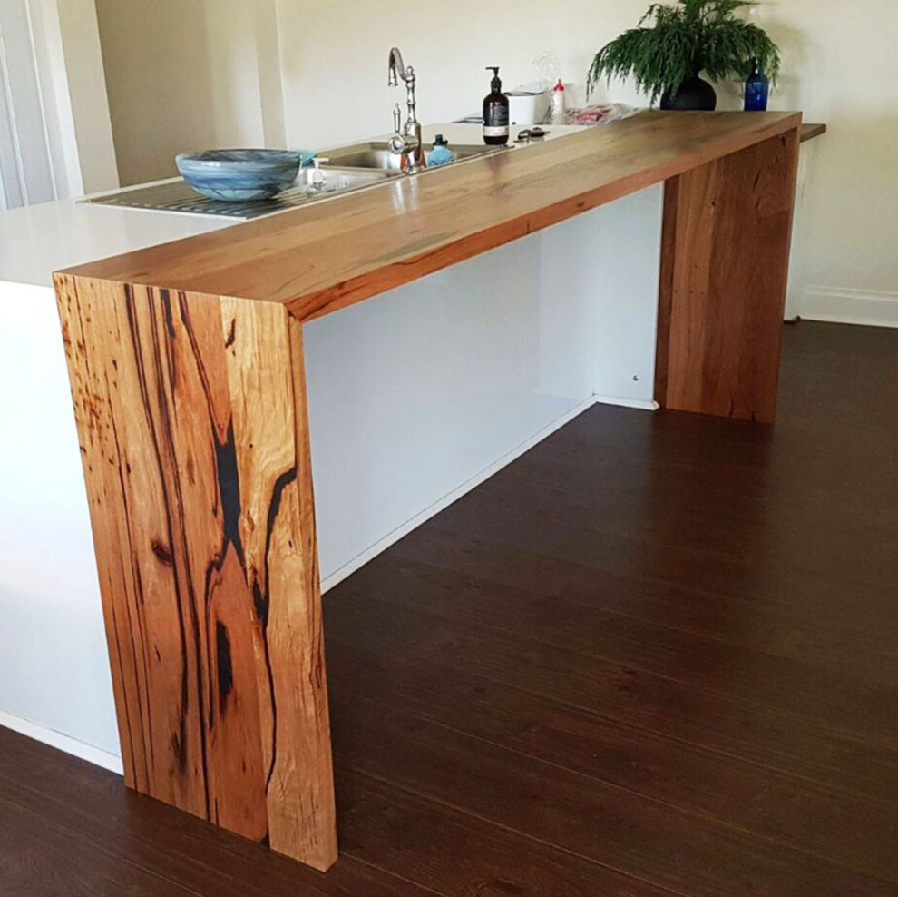 Recycled Timber Benchtops - Contemporary - Kitchen - Melbourne - by ...