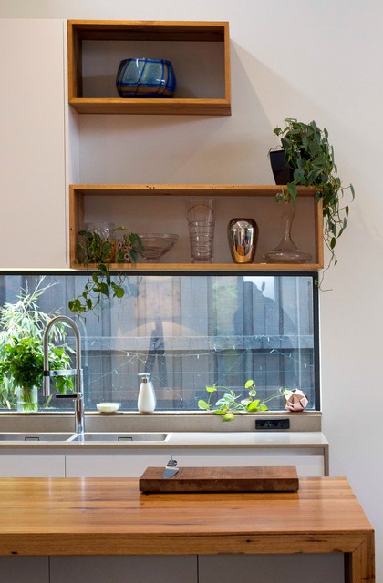 Recycled Timber Benchtops - Contemporary - Kitchen - Melbourne - by ...