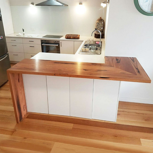 Recycled Timber Benchtops - Kitchen - Melbourne - by Timber Revival ...