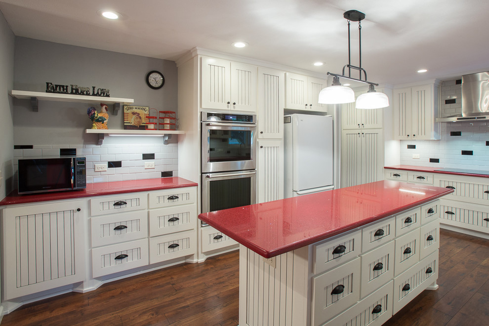 Red Kitchen - Farmhouse - Kitchen - Dallas - by Karen Childress Designs ...