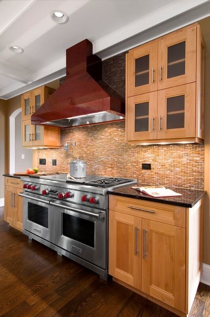 Red Lacquered Hood - Modern - Kitchen - Chicago - by Michelle's ...