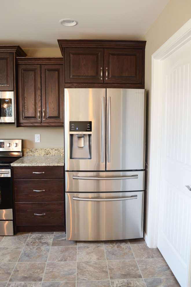 Red oak with espresso stain - Transitional - Kitchen - Wilmington - by ...