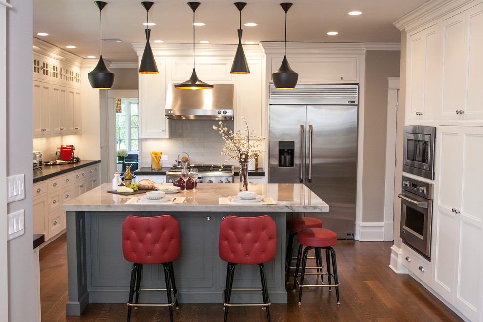 Red, White & Blue! - Traditional - Kitchen - New York - by Bilotta ...