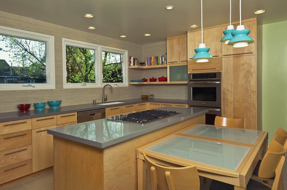 Refurbished kitchen for creative family - Contemporary - Kitchen - Los ...