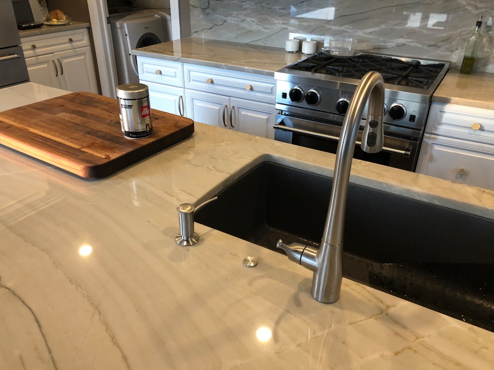 Remodeled Kitchen using Quartzite and new garbage disposal switch ...