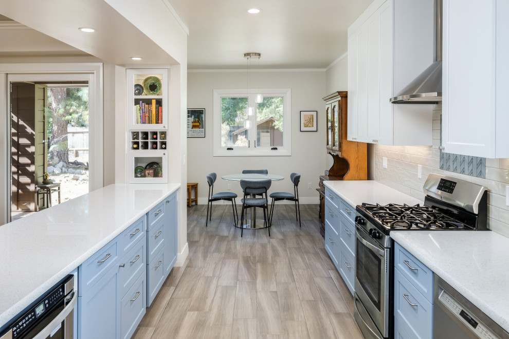 Renovated Ranch--The Open Galley Kitchen - Transitional - Kitchen ...