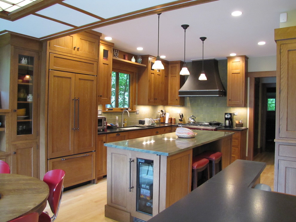 Renovation in Frank Lloyd Wright Historic District - Arts & Crafts - Kitchen - Chicago - by Tom ...