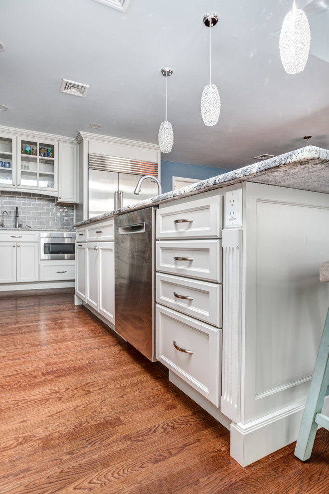 Repose Gray & Silver Creek - Open concept kitchen - Transitional ...