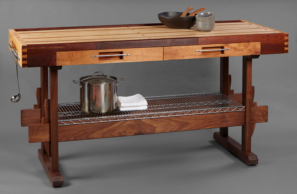 Repurposed Bowling Alley into Kitchen Island - Eclectic - Kitchen ...