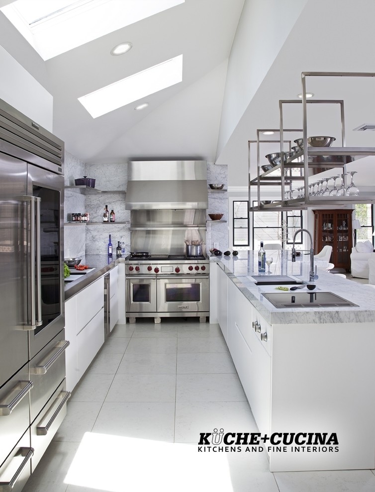 Restaurant Style Clean & Modern Kitchen - Modern - Kitchen - Newark ...