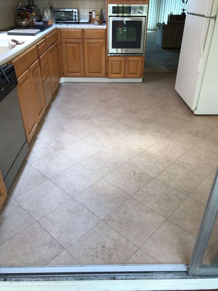 Restoring a Kitchen with Sheet Vinyl - Contemporary - Kitchen - San ...