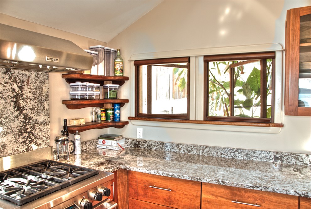 Retractable insect screens at seaside cottage, BC - Traditional ...