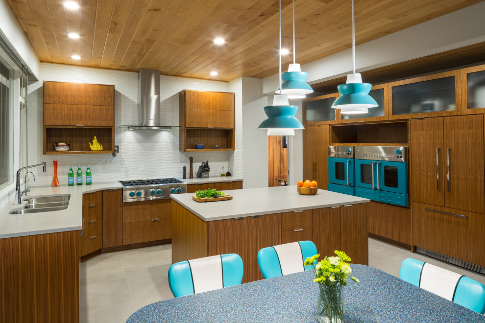 Retro Teals - Midcentury - Kitchen - Vancouver - by Troico | Houzz