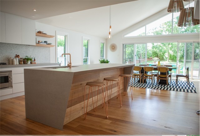 Reverse Mitred Sharknose Waterfall - Modern - Kitchen - Sydney - by ...
