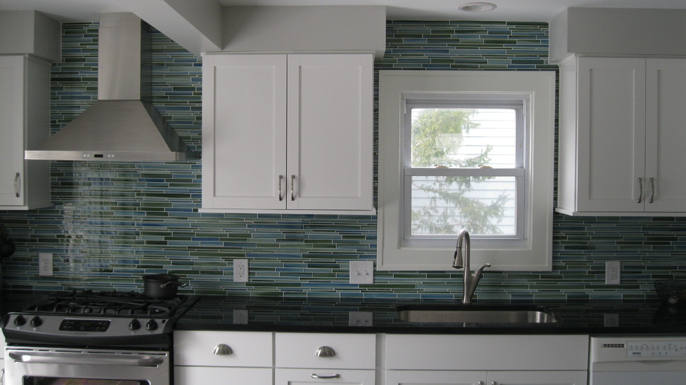 Rip Curl Hand Painted Glass Tile Backsplash - Contemporary - Kitchen ...