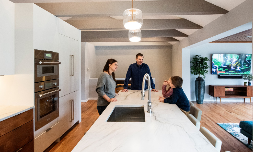 Riverside MCM Ranch Re-imagined - Midcentury - Kitchen - Chicago - by ...