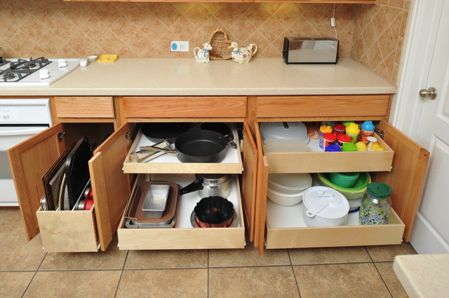 Roll-Out Shelves - Traditional - Kitchen - Austin - by Shelf Confident ...