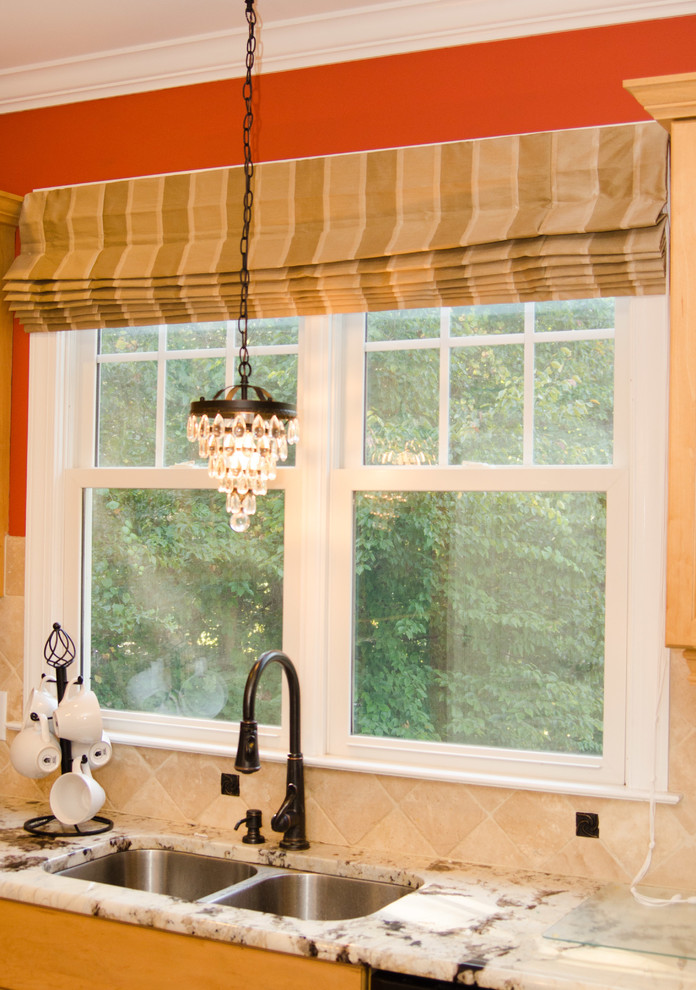 Roman Shades - Transitional - Kitchen - Raleigh - by BLINDPROS | Houzz