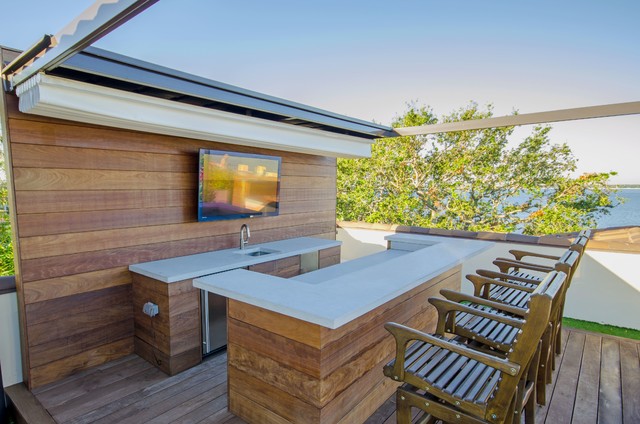 Rooftop Concrete Bar Top Davis Island - Contemporary - Kitchen - Tampa ...