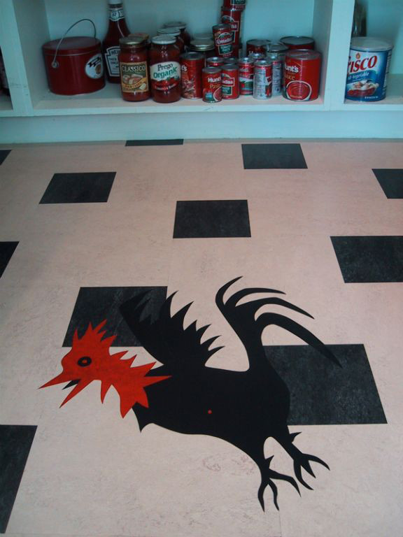Rooster design inlay - Traditional - Kitchen - Los Angeles - by Crogan ...