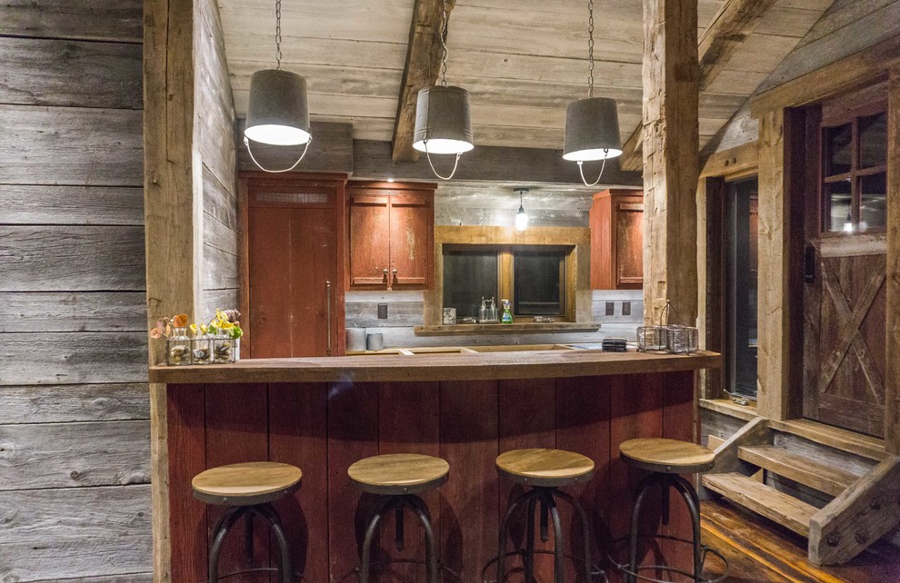 Rustic Bunkhouse Kitchen- Allenspark Bunkhouse - Rustic - Kitchen ...