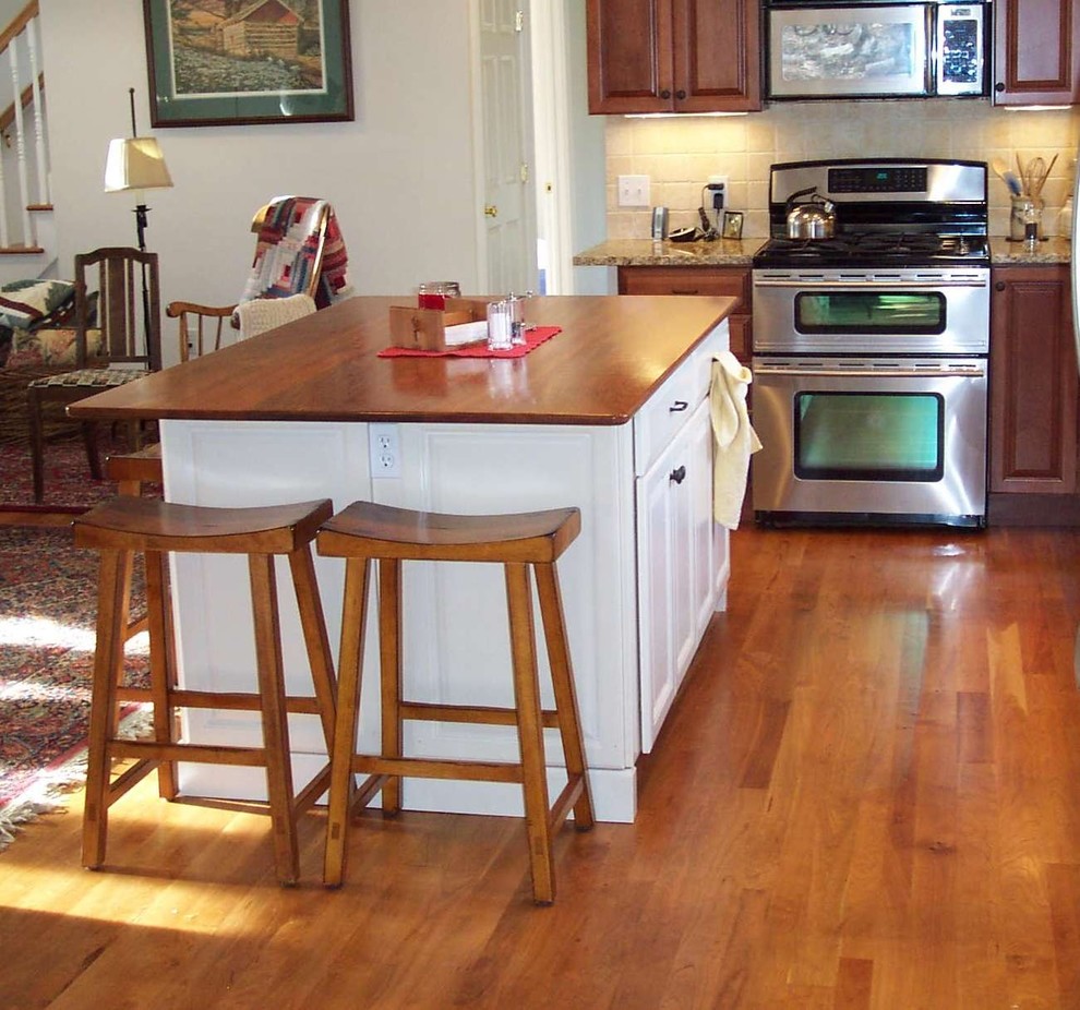 Rustic Cherry Flooring - Traditional - Kitchen - New York - by ...