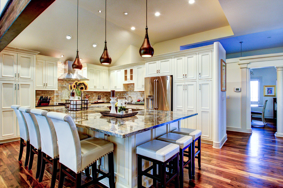 Rustic/Elegant Kitchen & Hearth Space - Rustic - Kitchen - Kansas City ...