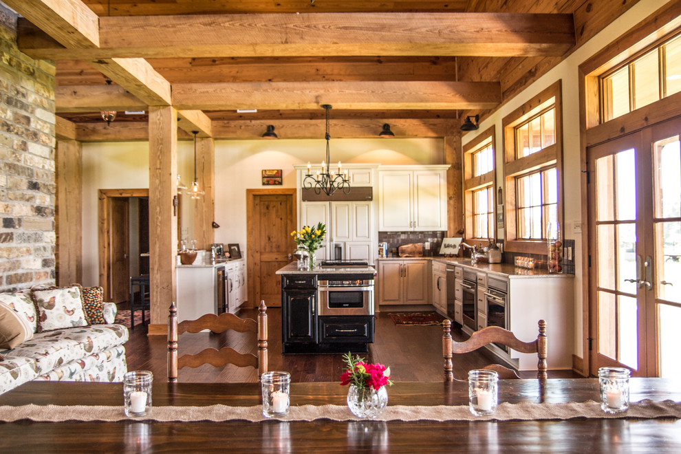 Rustic Farm House Kitchen & Dining - Farmhouse - Kitchen - Houston - by ...
