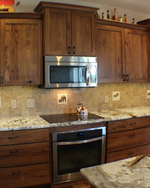 Rustic Finishes Reveal Hidden Storage Solutions - Rustic - Kitchen ...