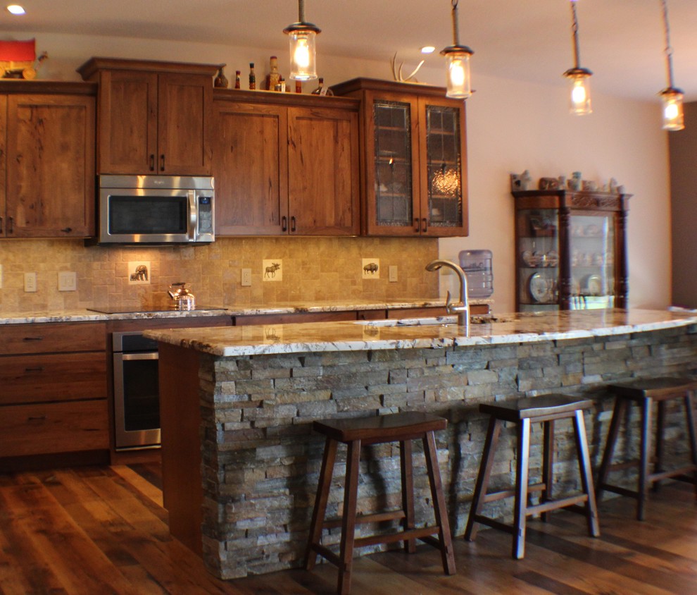 Rustic Finishes Reveal Hidden Storage Solutions - Rustic - Kitchen ...