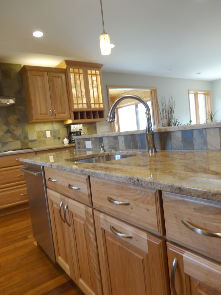 Rustic Kitchen Island with Sink - Traditional - Kitchen - Detroit - by ...