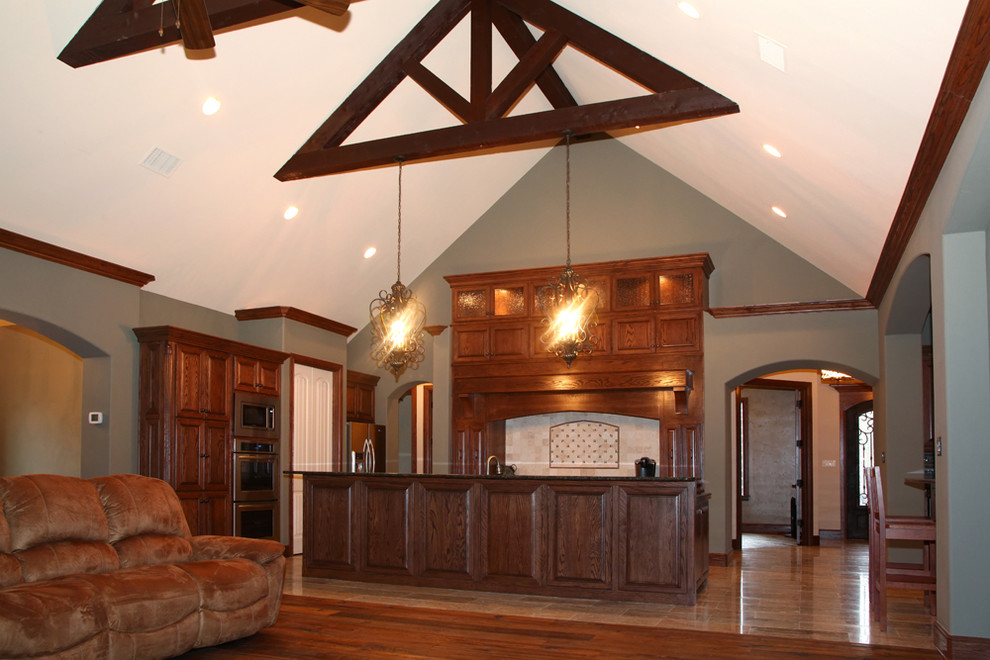 Rustic Kitchen, Open Concept Floor Plan - Traditional - Kitchen ...