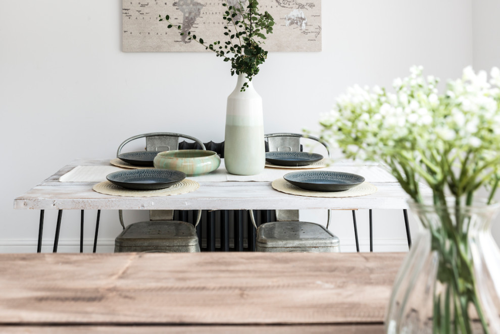 Rustic Open Plan Kitchen Diner - Industrial - Dining Room - by Inna ...