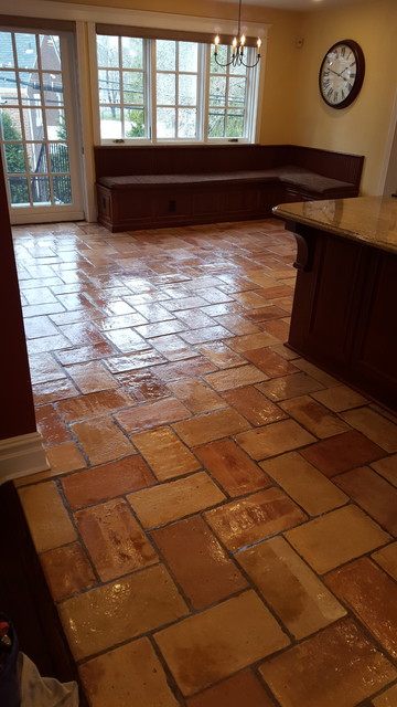 Rustic Terracotta Tile with High Gloss Finish - Rustic - Kitchen - New ...