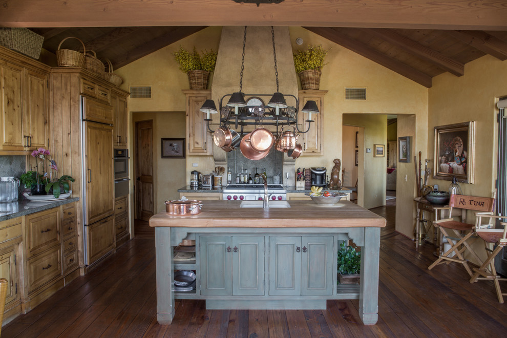 Rustic Wine Country Ranch / Farmhouse - Rustic - Kitchen - Santa ...