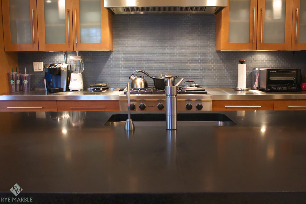 Rye Residence - Contemporary - Kitchen - New York - by Rye Marble Inc ...
